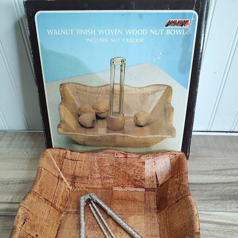 Walnut Bowl and Nut Cracker - Etsy