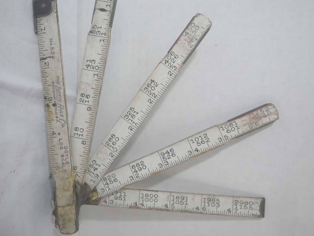 Vintage Used Lufkin Rule Co. Doyle Log Scale Log Rule 47 Wood and Brass ...