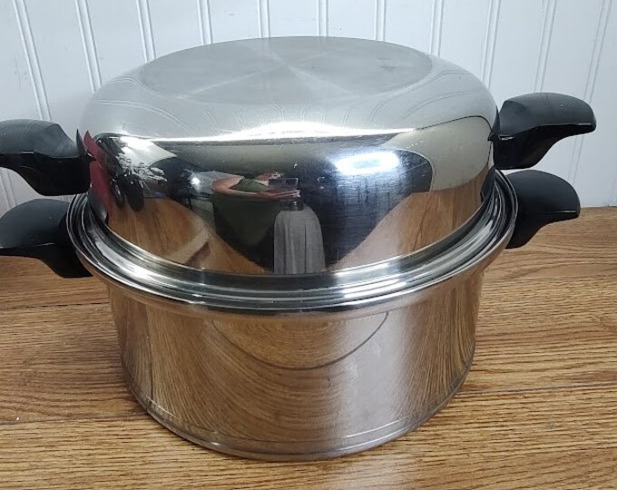 LIFETIME T304 Stainless Steel Solar Cap Cookware 6 Quart Stock Pot and ...