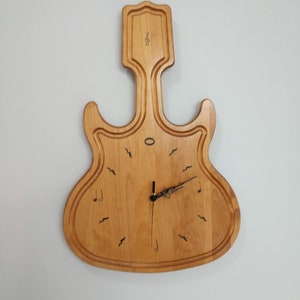 Wooden Guitar Clock ~ Music Clock ~ Gifts for Guitarist - Etsy