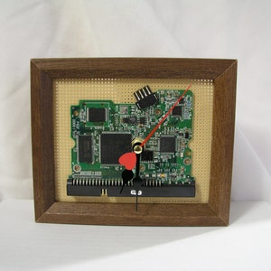Geek Wall / Desk Clock ~ Computer Circuit Board Clock ~ One of Kind ...