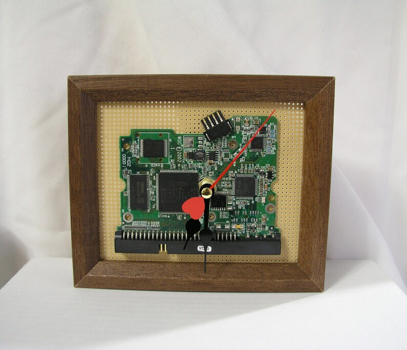 Geek Wall / Desk Clock Computer Circuit Board Clock One of - Etsy