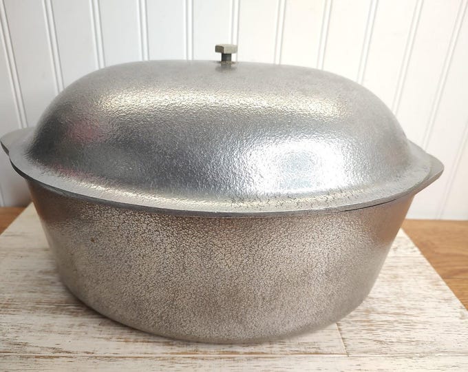 Vintage Club Aluminum 15" Hammercraft Oval Roaster 6 Quart Dutch Oven ...
