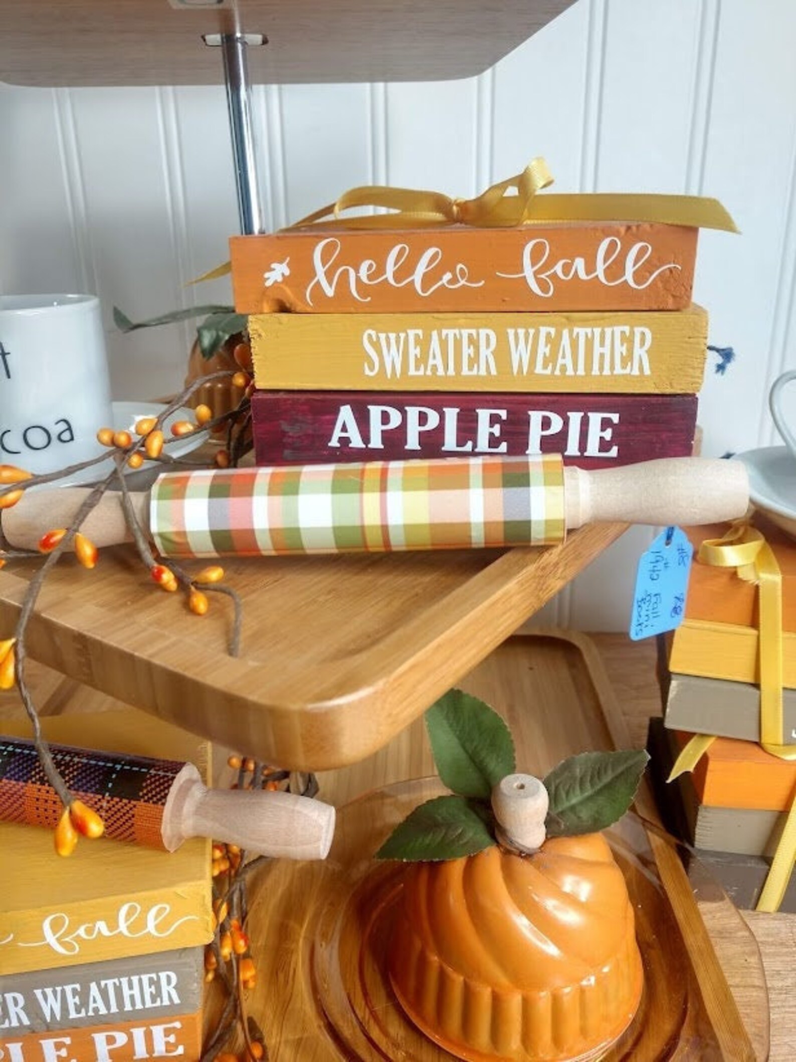 Fall Themed Tier Tray Decor Fall Decor Kitchen Fall Decor - Etsy