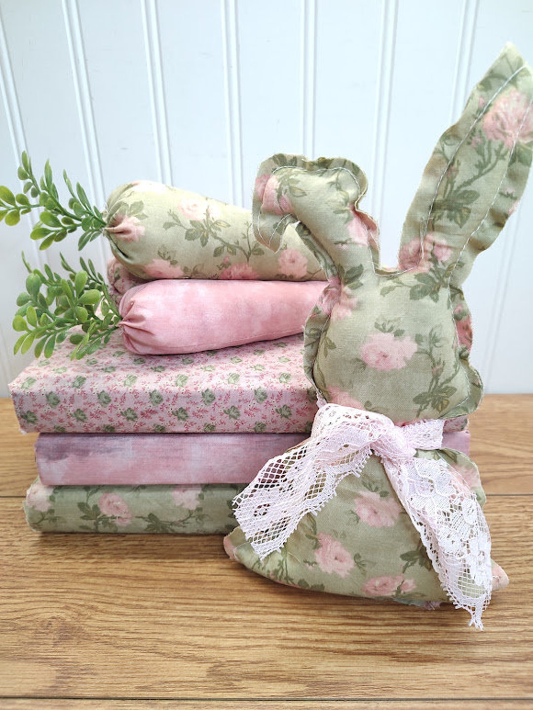 Floral Fabric Easter Book Display ~ Fabric Easter Bunny ~ Fabric ...