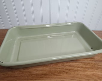 Vintage Enamelware Refrigerator "hydrator" Drawer - White With Black ...