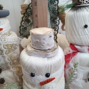Crochet Thread Spool Snowmen ~ Whimsical Snowman ~ Sewer's Snowman - Etsy