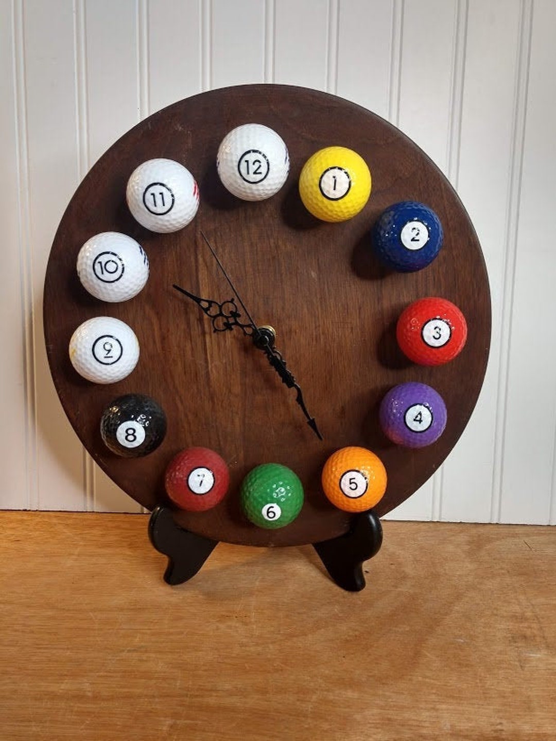 Golf Ball Clock ~ Golfer's Clock ~ Game Room Clock ~ One of A Kind ...