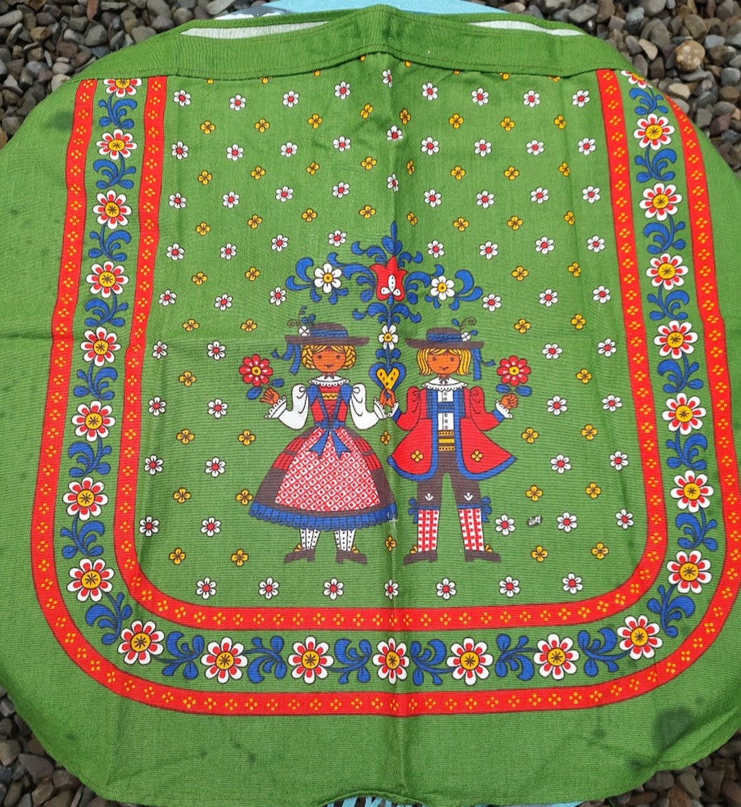 Kolf Austria Folk Art Vintage Apron New Without Tag Green Apron Vintage ...