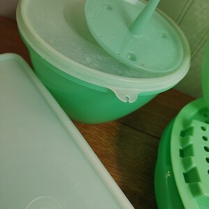Garden Tupperware Jadite Bundle ~ Thin Stor ~ Lettuce Keeper ~ Strainer ...