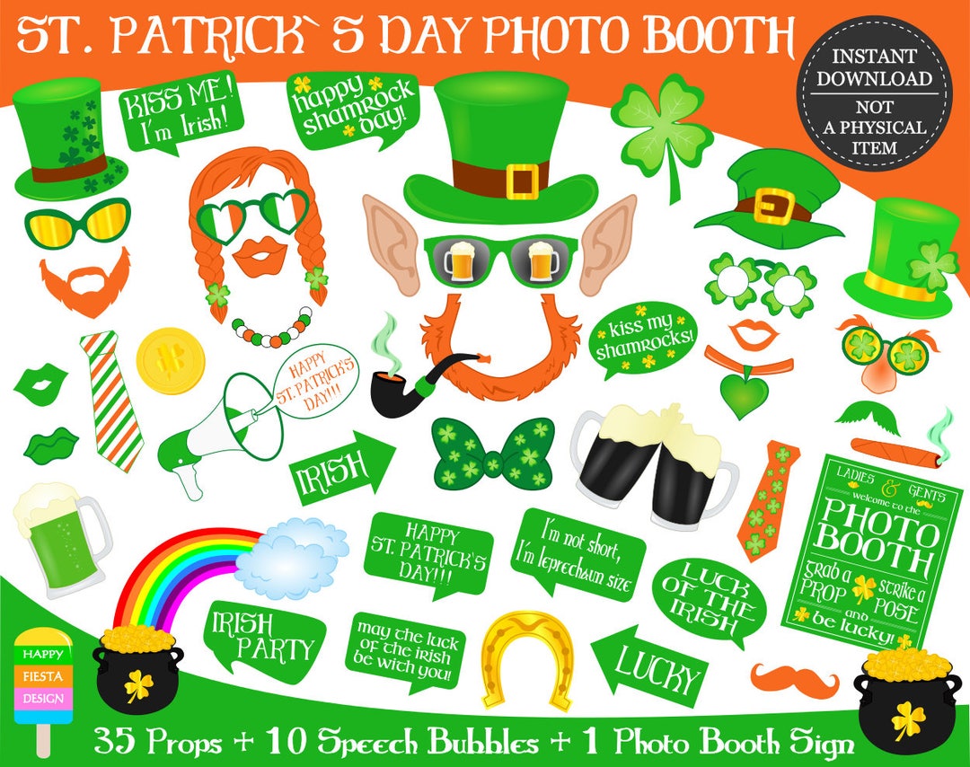 St Patricks Day Photo Booth Props-st.patricks Photo Props-st Patricks ...