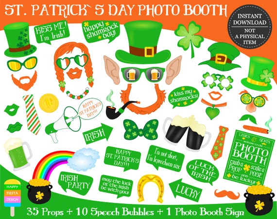St Patricks Day Photo Booth Props-St.Patricks Photo Props-St Patricks ...
