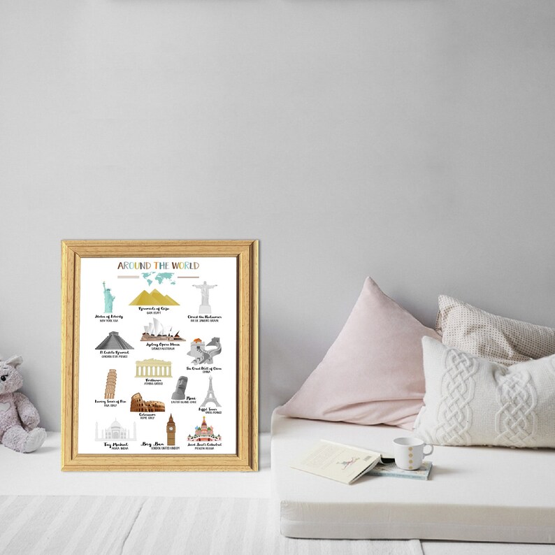 Printable World Landmarks Poster-monuments of the World | Etsy