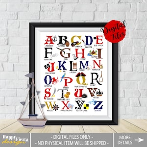 Pirate Alphabet Poster-printable Alphabet-printable Pirate ABC Poster ...
