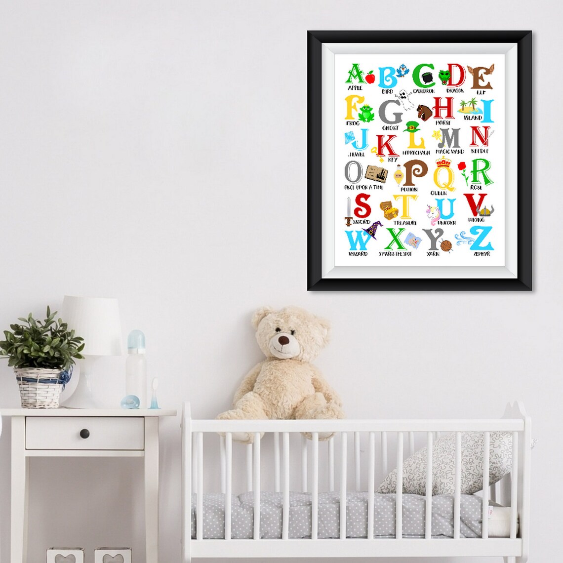 Fairy Tale Alphabet Poster-printable Alphabet-printable Fairy | Etsy