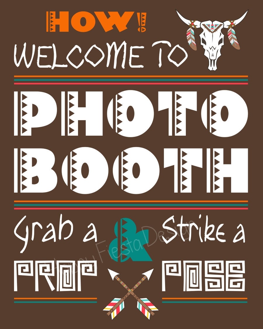 PRINTABLE American Indian Photo Booth Props-native American Photo Props ...