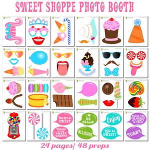 PRINTABLE Sweet Shoppe Photo Booth Props-sweet Shoppe Props-sweet ...