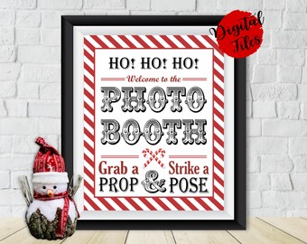 Printable Photo Booth Sign Christmas Ho Ho Ho - Etsy Canada