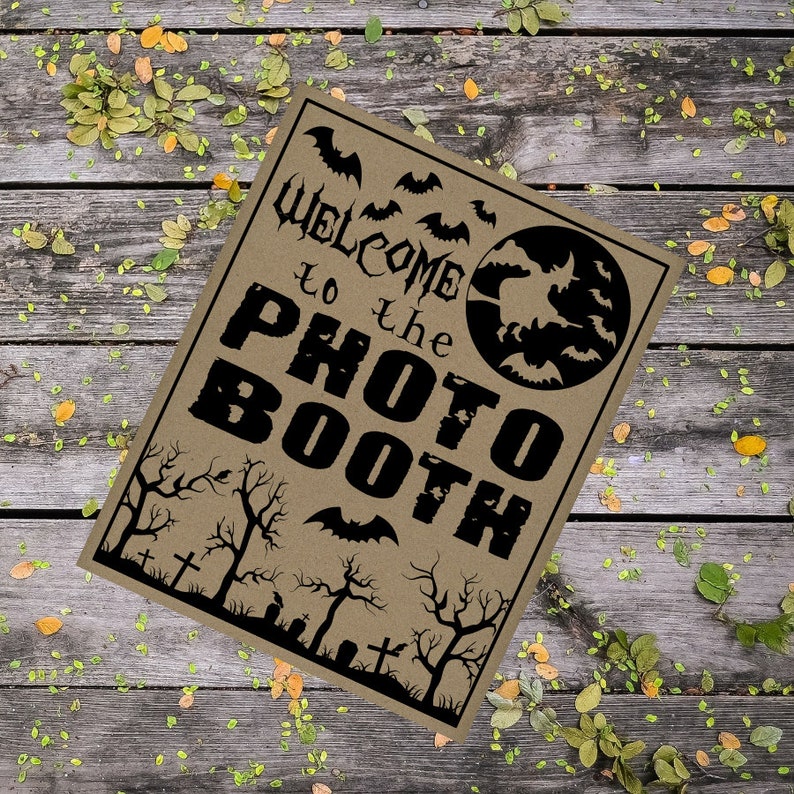 PRINTABLE Halloween Photo Booth Sign-Halloween Sign-Halloween | Etsy