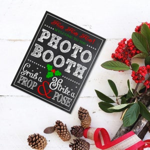PRINTABLE Christmas Photo Booth Sign-christmas Sign–christmas Party ...