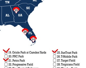 Minor League Baseball Parks Map