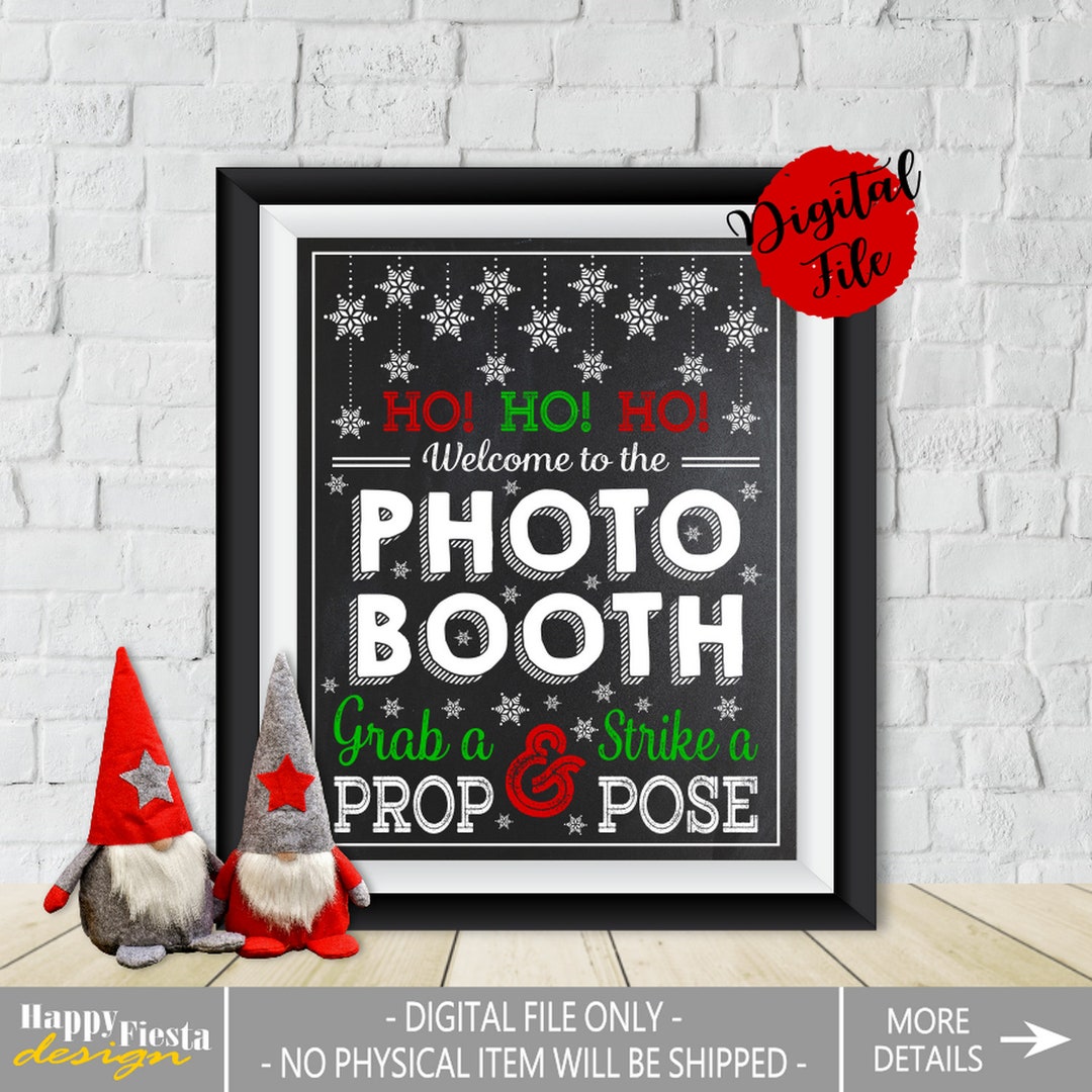 PRINTABLE Christmas Photo Booth Sign-christmas Party Signchristmas ...