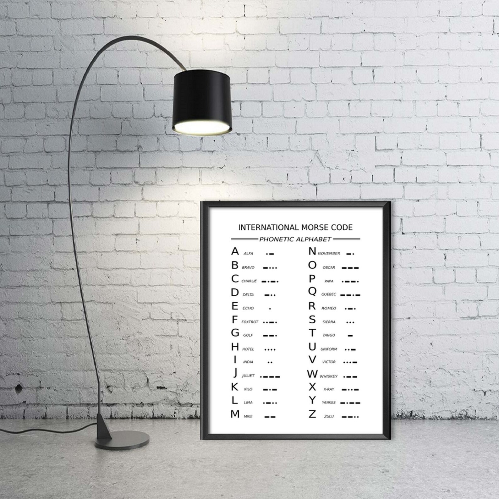 International Morse Code Alphabet Poster-Phonetic Alphabet | Etsy
