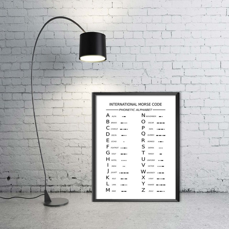 International Morse Code Alphabet Poster-Phonetic Alphabet | Etsy
