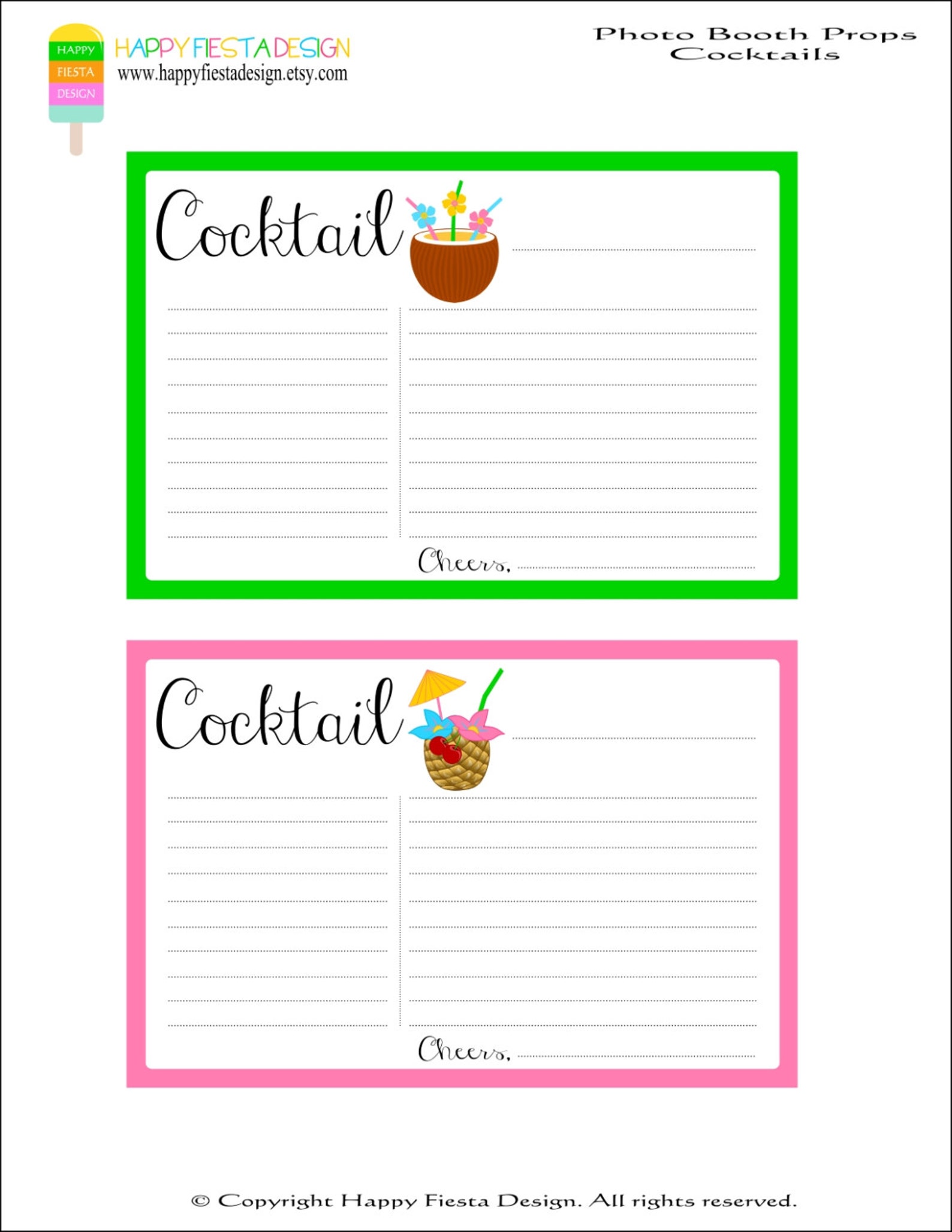 PRINTABLE Cocktail Party Photo Booth Props-drink Props-cocktail Props ...