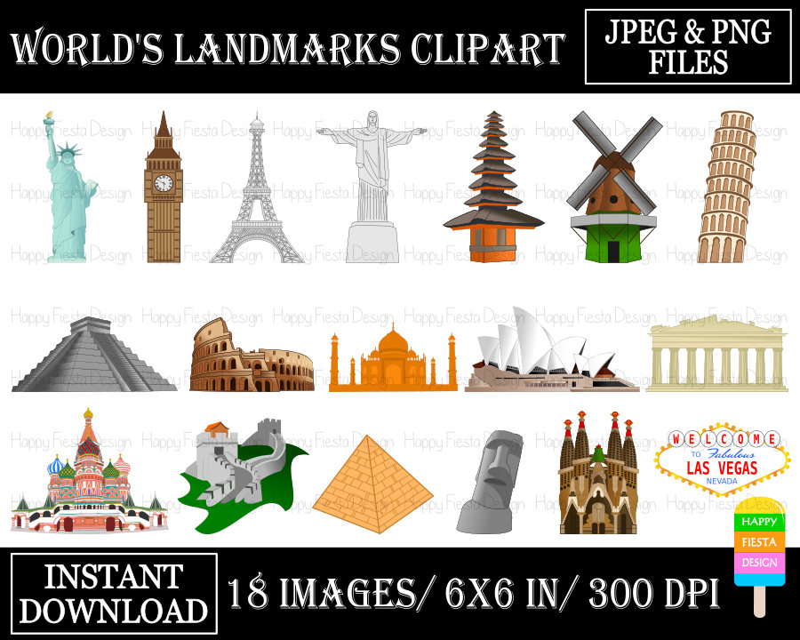 Landmarks Clip Art