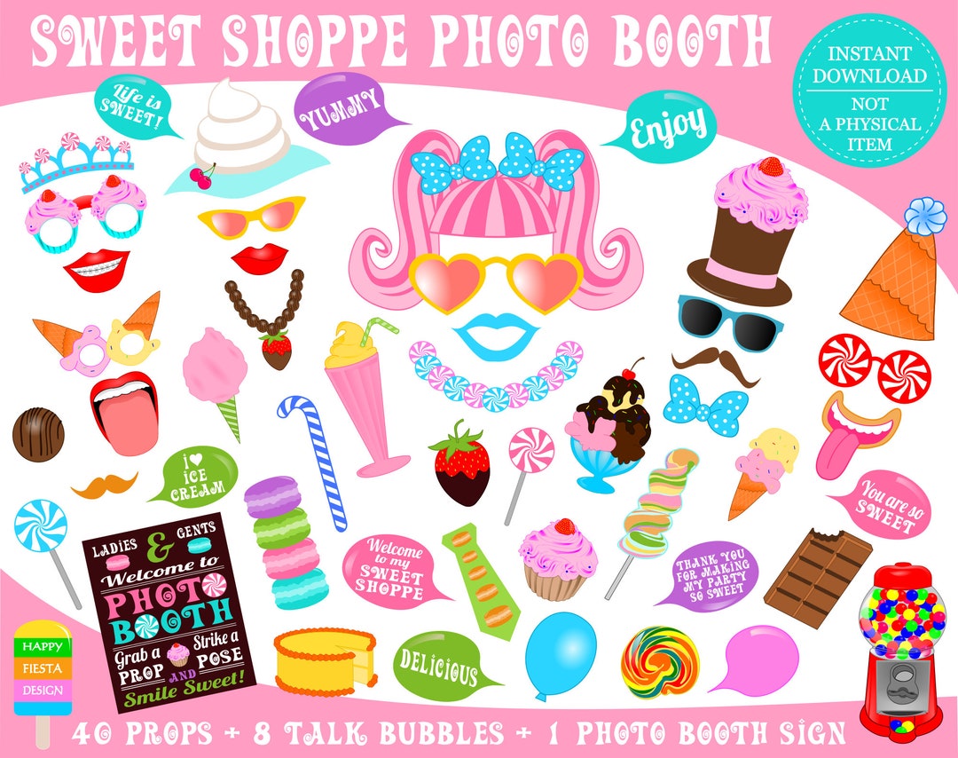 PRINTABLE Sweet Shoppe Photo Booth Props-sweet Shoppe Props-sweet ...
