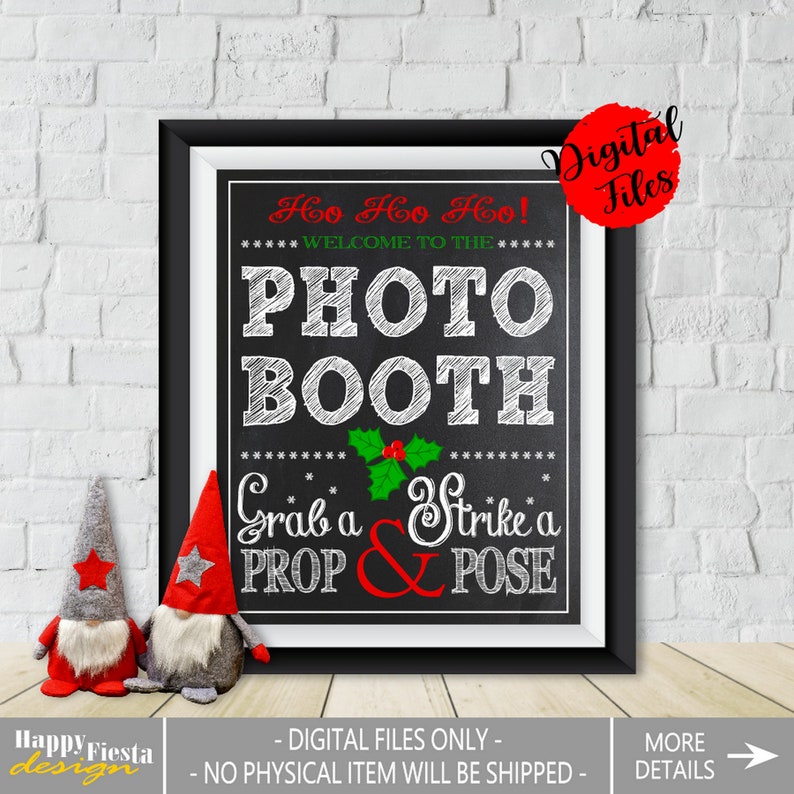 PRINTABLE Christmas Photo Booth Sign-christmas Sign–christmas Party ...