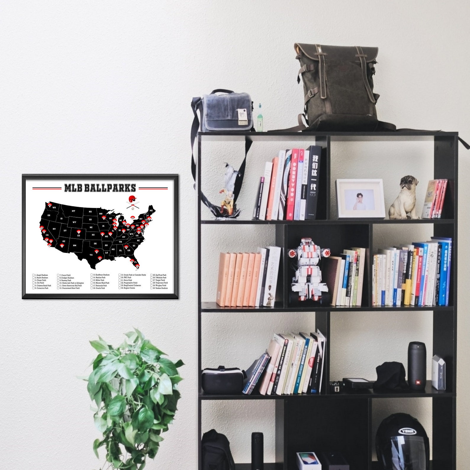 PRINTABLE MLB Ballparks Map and Checklist-baseball Stadiums - Etsy