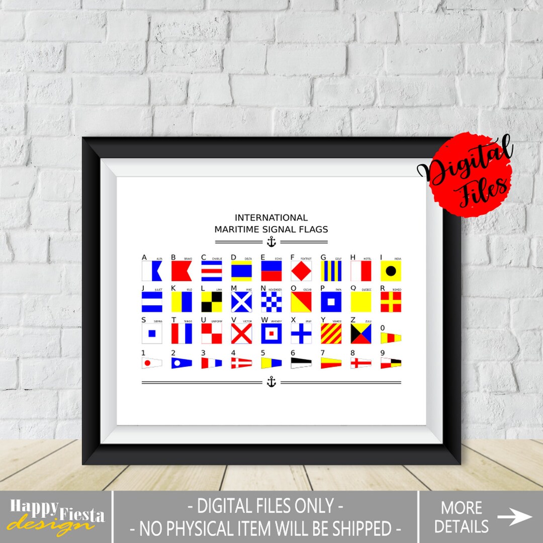 International Maritime Signal Flags Poster-nautical Flags Alphabet ...