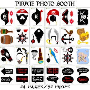 PRINTABLE Pirates Photo Booth Props–pirate Photo Props–pirate Party ...