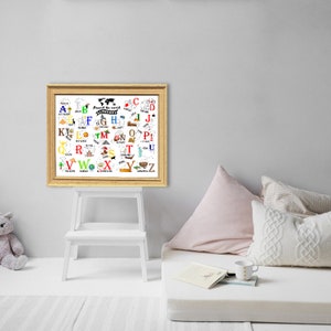 World Alphabet Poster-printable Alphabet-around the World Travel ...
