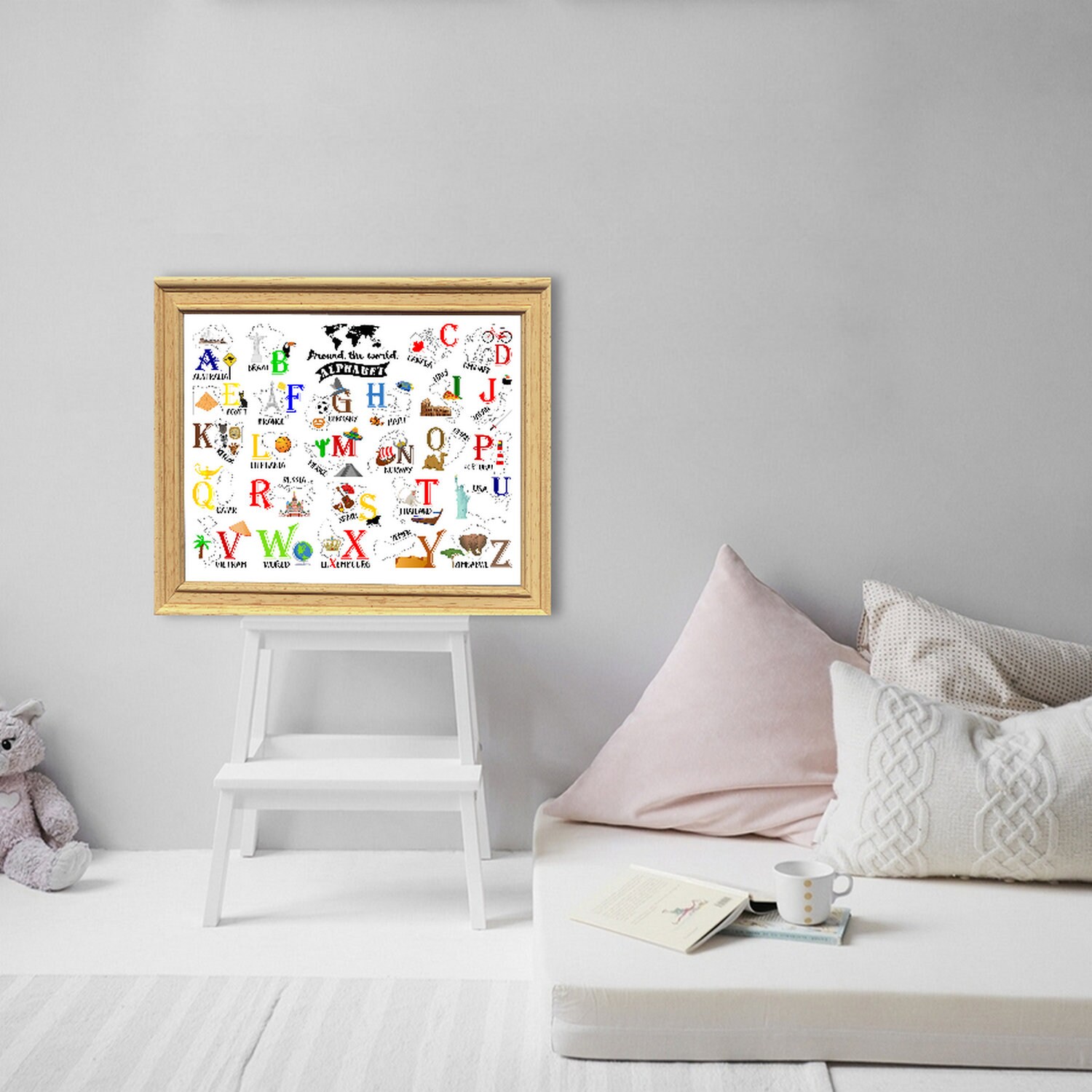 World Alphabet Poster-PRINTABLE Alphabet-Around The World | Etsy