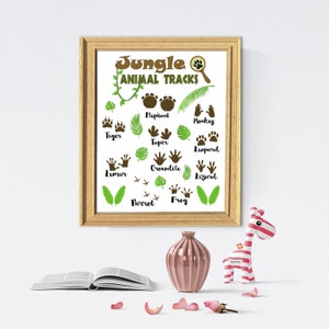 Printable Animal Tracks Print-jungle Animals Poster-outdoor Adventure ...