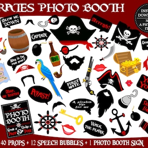 PRINTABLE Pirates Photo Booth Props–pirate Photo Props–pirate Party ...