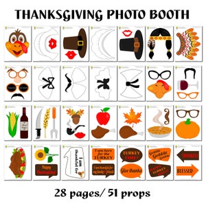 PRINTABLE Thanksgiving Photo Booth Props–thanksgiving Photo Props-fall ...