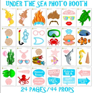PRINTABLE Under the Sea Photo Booth Props-mermaid Photo Props-printable ...