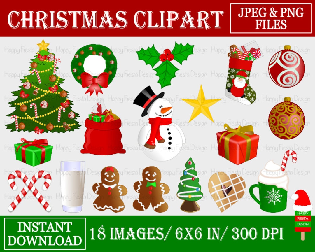 Printable Christmas Clip Art-holiday Clipart-christmas Images-digital ...