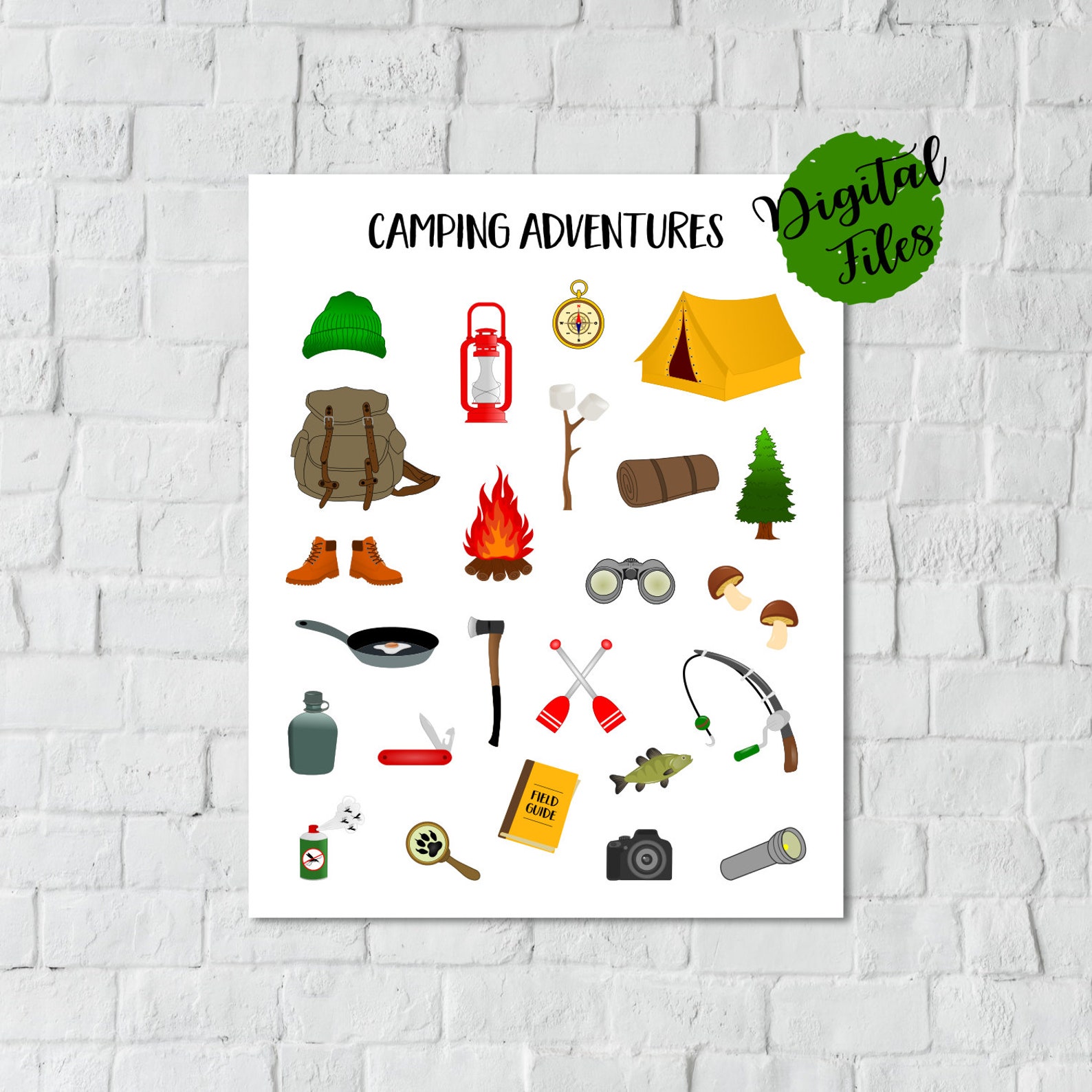 Printable Camping Adventure Print-kids Camping Print-happy Camper ...