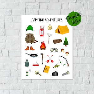 Printable Camping Adventure Print-kids Camping Print-happy Camper ...