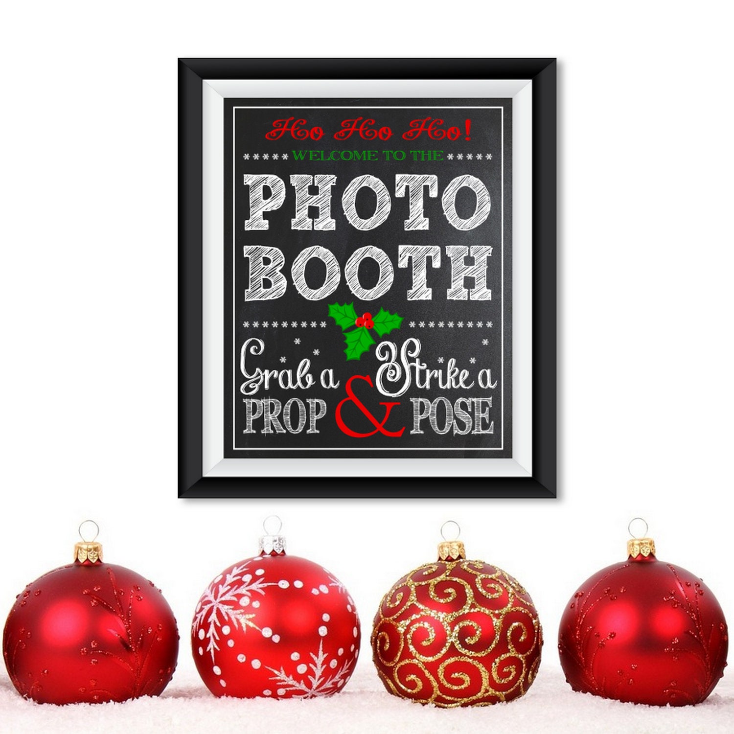 PRINTABLE Christmas Photo Booth Sign-christmas Sign–christmas Party ...