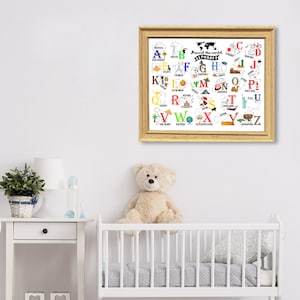 World Alphabet Poster-printable Alphabet-around the World Travel ...