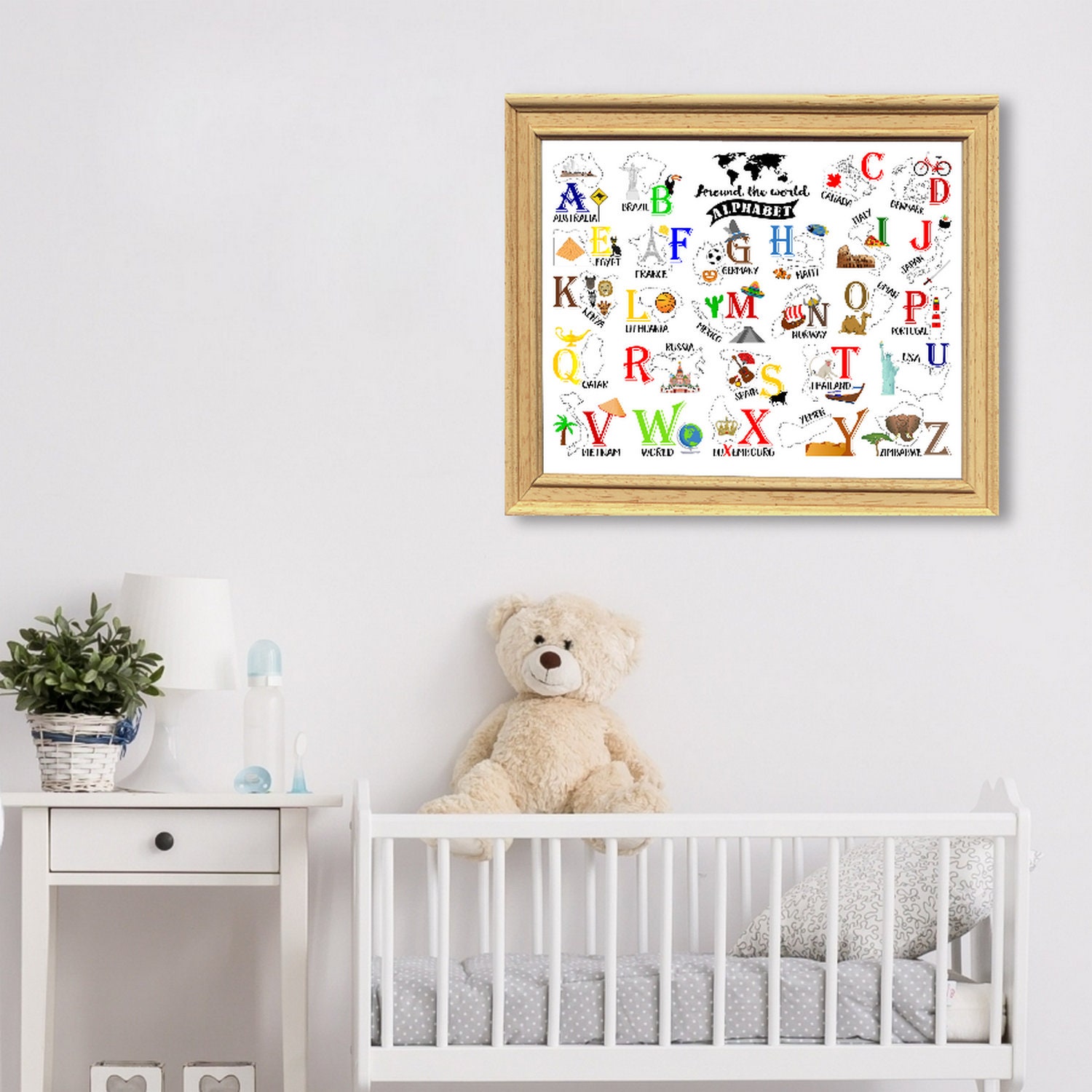 World Alphabet Poster-PRINTABLE Alphabet-Around The World | Etsy