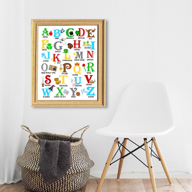 Fairy Tale Alphabet Poster-printable Alphabet-printable Fairy - Etsy
