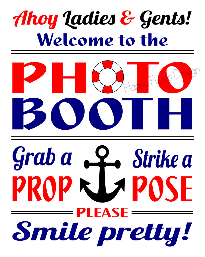 PRINTABLE Sailor Photo Booth Props–nautical Photo Props-sailor Props ...