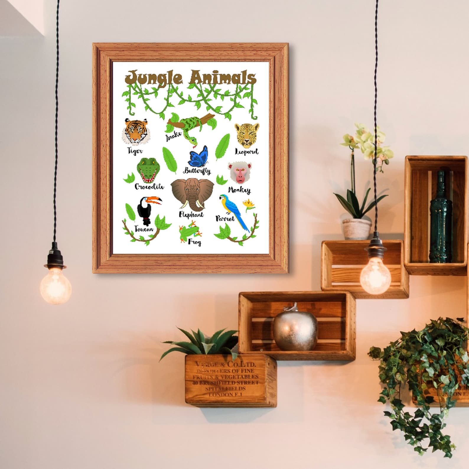 Jungle Animals Poster-printable Poster-jungle Poster-outdoor - Etsy
